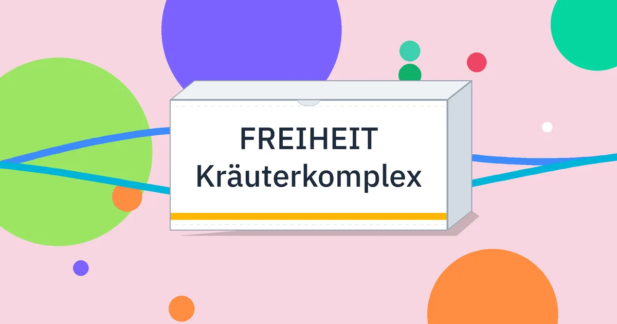 Symbolbild: Packung mit der Aufschrift FREIHEIT Kräuterkomplex (PZN 11526952) – Verfügbarkeit und Bezug in Apotheken in Frankfurt am Main