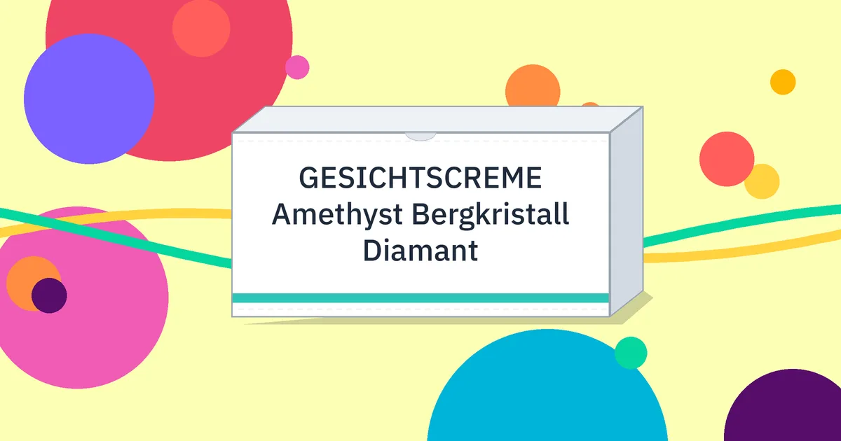 Symbolbild: Packung mit der Aufschrift GESICHTSCREME Amethyst Bergkristall Diamant (PZN 18914516) – Verfügbarkeit und Bezug in Apotheken in Frankfurt am Main