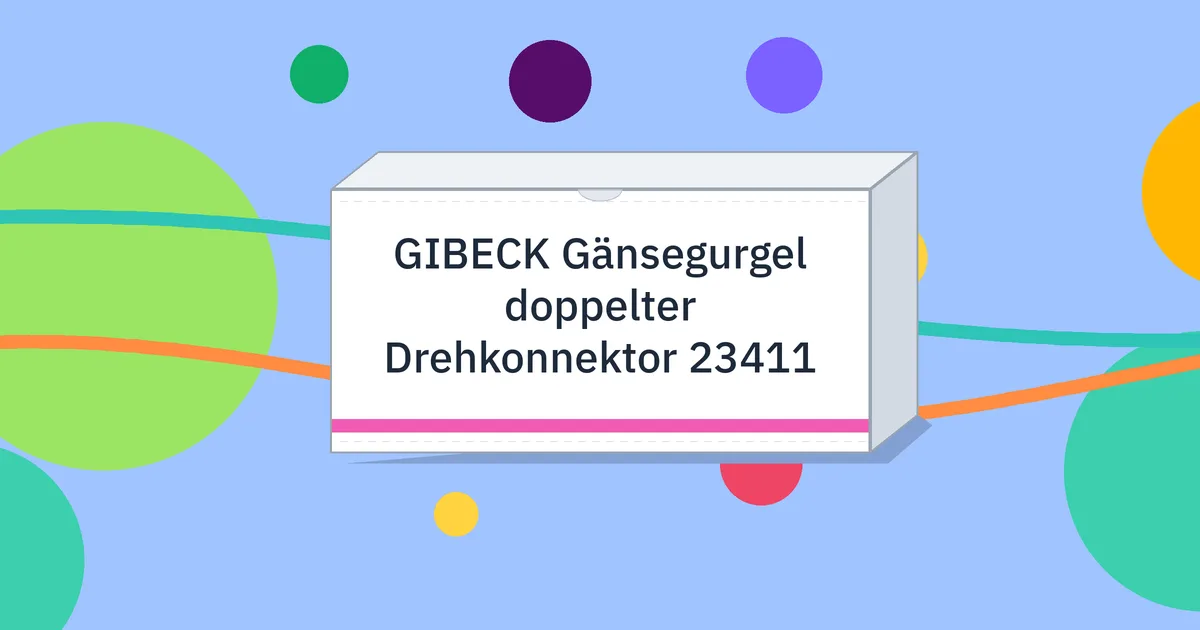 Symbolbild: Packung mit der Aufschrift GIBECK Gänsegurgel doppelter Drehkonnektor 23411 (PZN 05032855) – Verfügbarkeit und Bezug in Apotheken in Frankfurt am Main