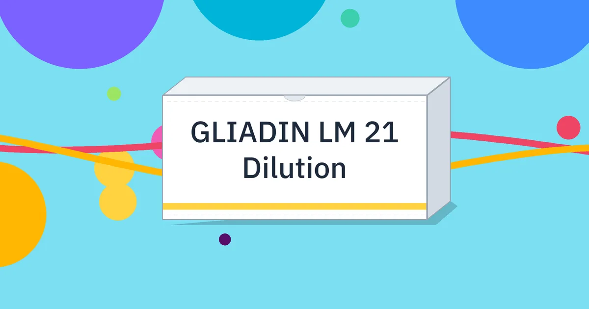 Symbolbild: Packung mit der Aufschrift GLIADIN LM 21 Dilution (PZN 13544322) – Verfügbarkeit und Bezug in Apotheken in Frankfurt am Main