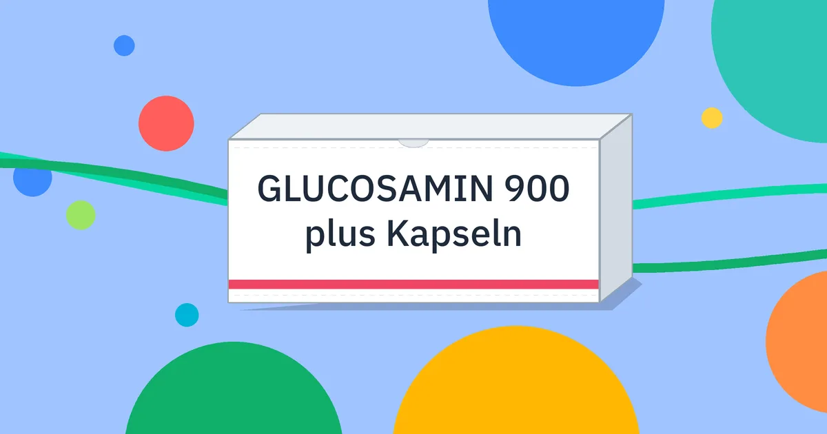 Symbolbild: Packung mit der Aufschrift GLUCOSAMIN 900 plus Kapseln (PZN 16684934) – Verfügbarkeit und Bezug in Apotheken in Frankfurt am Main