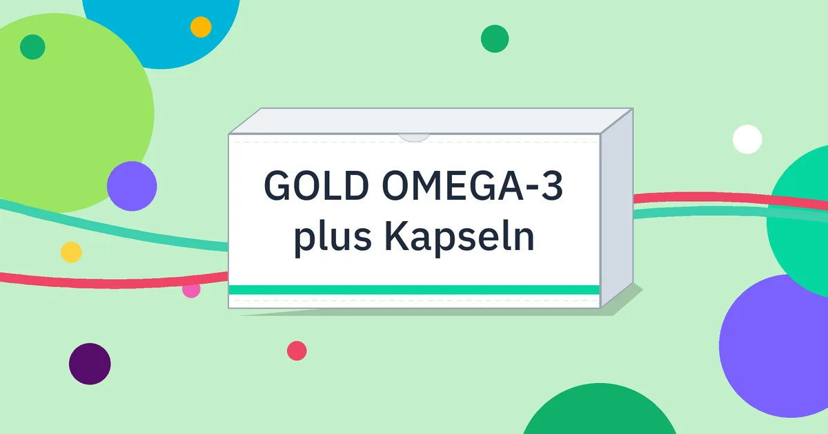Symbolbild: Packung mit der Aufschrift GOLD OMEGA-3 plus Kapseln (PZN 09708108) – Verfügbarkeit und Bezug in Apotheken in Frankfurt am Main