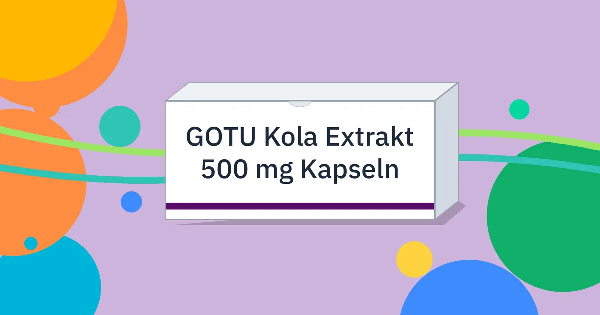 Symbolbild: Packung mit der Aufschrift GOTU Kola Extrakt 500 mg Kapseln (PZN 15616971) – Verfügbarkeit und Bezug in Apotheken in Frankfurt am Main