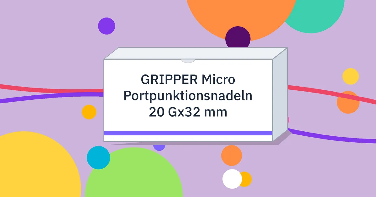 Symbolbild: Packung mit der Aufschrift GRIPPER Micro Portpunktionsnadeln 20 Gx32 mm (PZN 11580555) – Verfügbarkeit und Bezug in Apotheken in Frankfurt am Main