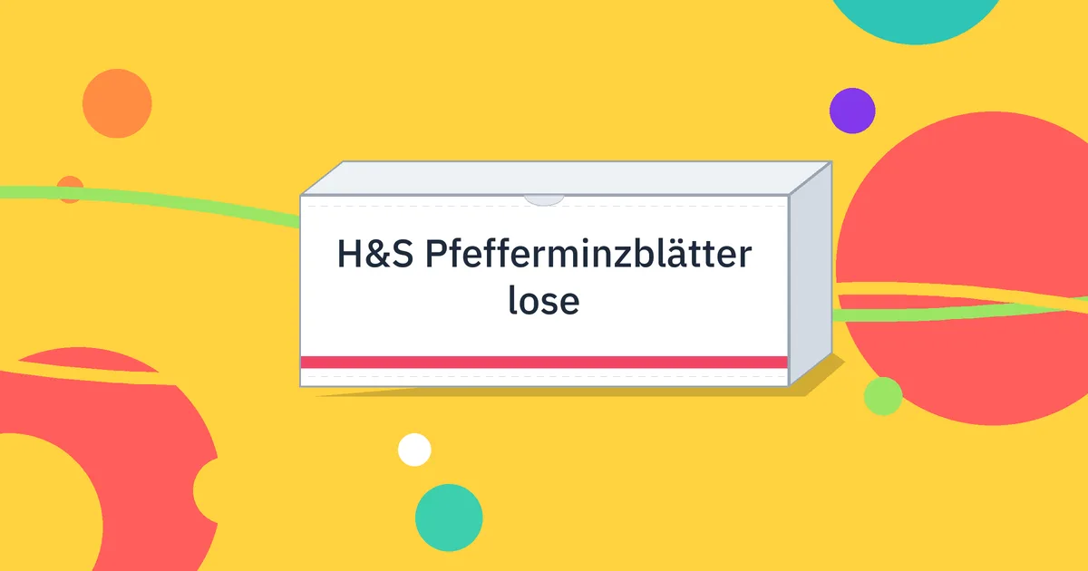 Symbolbild: Packung mit der Aufschrift H&S Pfefferminzblätter lose (PZN 10355313) – Verfügbarkeit und Bezug in Apotheken in Frankfurt am Main