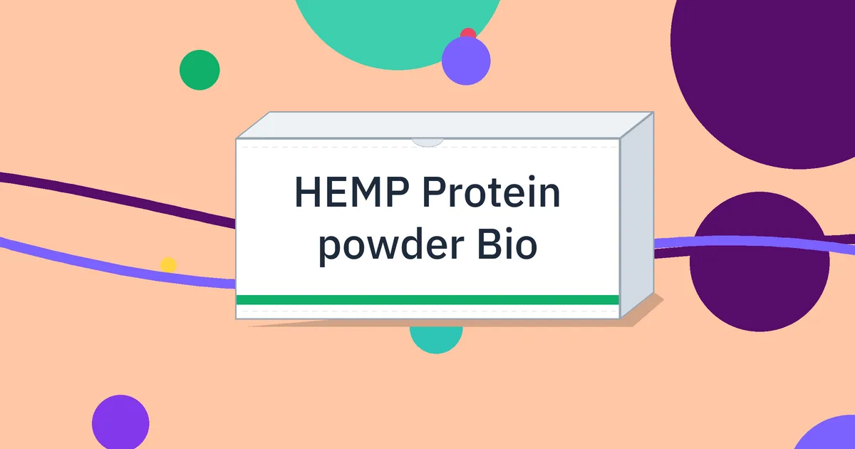Symbolbild: Packung mit der Aufschrift HEMP Protein powder Bio (PZN 18412625) – Verfügbarkeit und Bezug in Apotheken in Frankfurt am Main