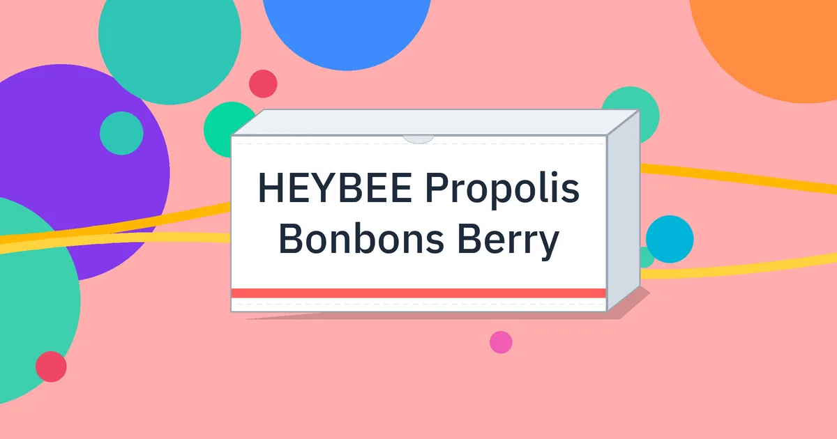 Symbolbild: Packung mit der Aufschrift HEYBEE Propolis Bonbons Berry (PZN 20912275) – Verfügbarkeit und Bezug in Apotheken in Frankfurt am Main