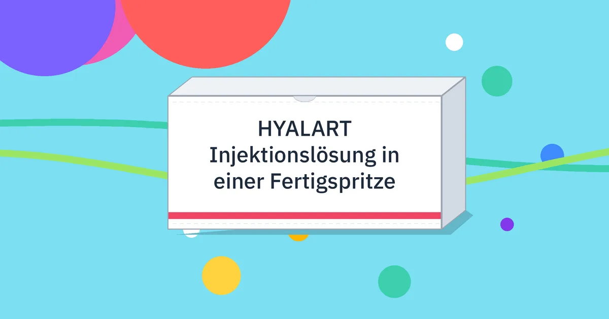 Symbolbild: Packung mit der Aufschrift HYALART Injektionslösung in einer Fertigspritze (PZN 03051558) – Verfügbarkeit und Bezug in Apotheken in Frankfurt am Main