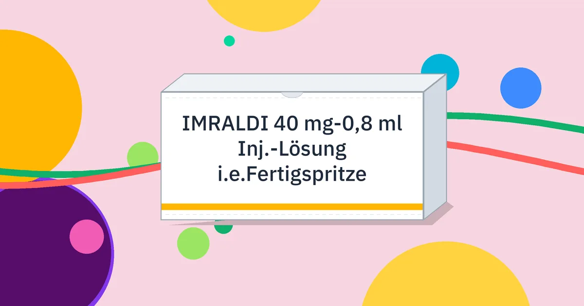 Symbolbild: Packung mit der Aufschrift IMRALDI 40 mg-0,8 ml Inj.-Lösung i.e.Fertigspritze (PZN 15563068) – Verfügbarkeit und Bezug in Apotheken in Frankfurt am Main