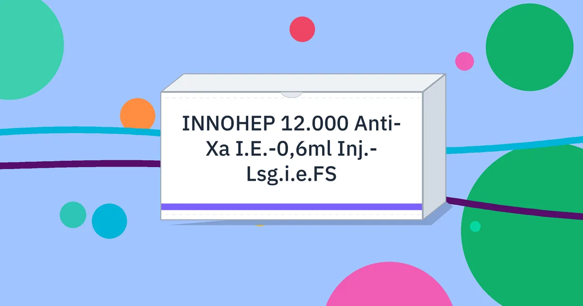 Symbolbild: Packung mit der Aufschrift INNOHEP 12.000 Anti-Xa I.E.-0,6ml Inj.-Lsg.i.e.FS (PZN 17852411) – Verfügbarkeit und Bezug in Apotheken in Frankfurt am Main