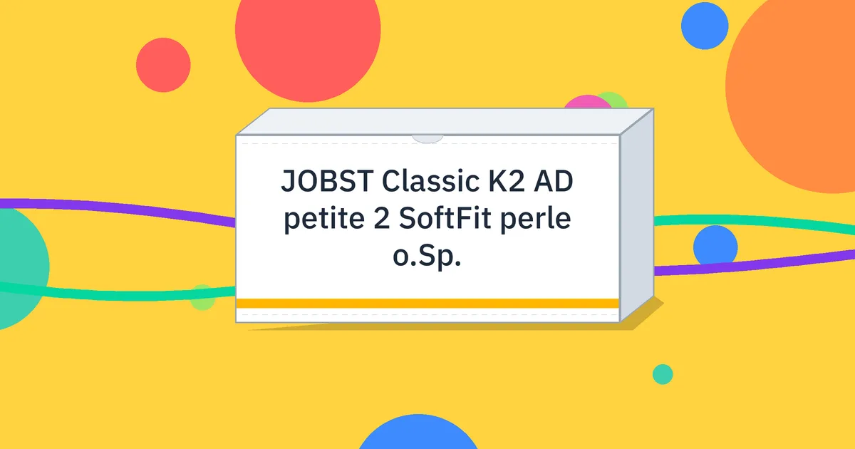 Symbolbild: Packung mit der Aufschrift JOBST Classic K2 AD petite 2 SoftFit perle o.Sp. (PZN 14222365) – Verfügbarkeit und Bezug in Apotheken in Frankfurt am Main