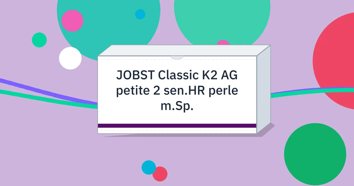 Symbolbild: Packung mit der Aufschrift JOBST Classic K2 AG petite 2 sen.HR perle m.Sp. (PZN 17961399) – Verfügbarkeit und Bezug in Apotheken in Frankfurt am Main