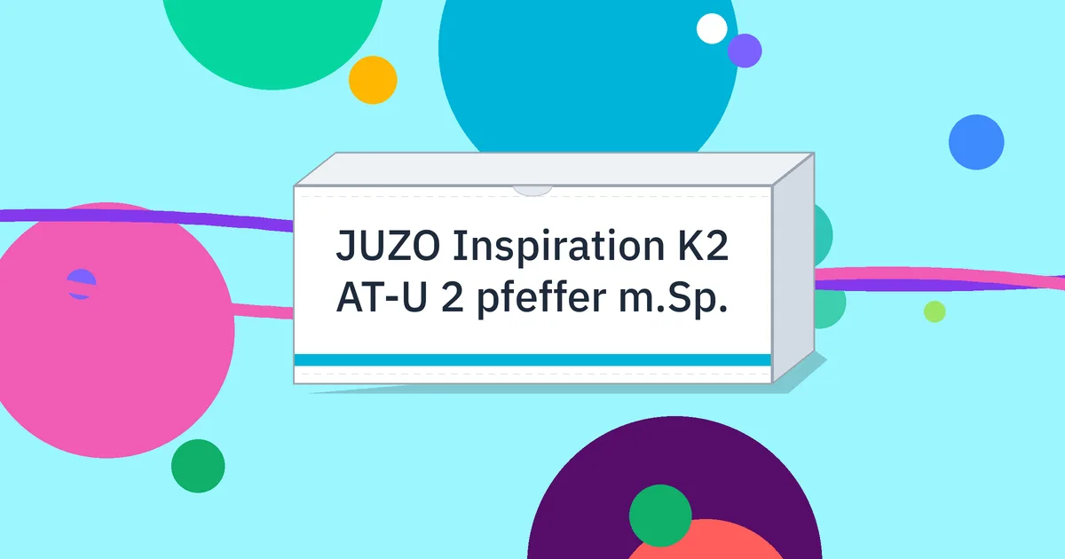 Symbolbild: Packung mit der Aufschrift JUZO Inspiration K2 AT-U 2 pfeffer m.Sp. (PZN 14927686) – Verfügbarkeit und Bezug in Apotheken in Frankfurt am Main