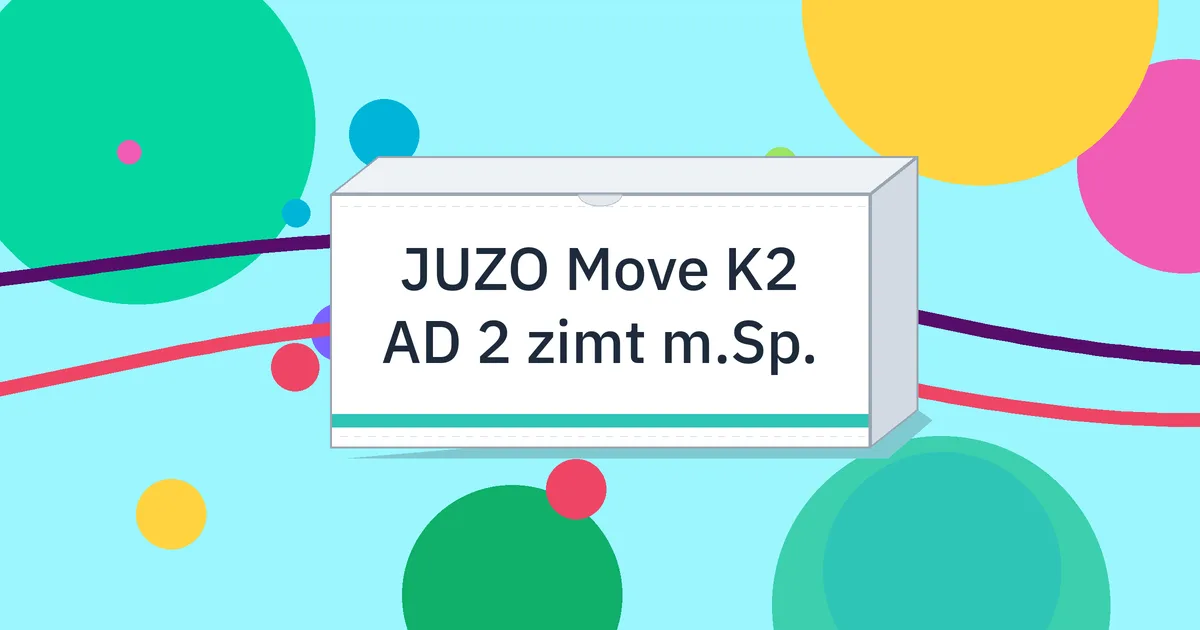 Symbolbild: Packung mit der Aufschrift JUZO Move K2 AD 2 zimt m.Sp. (PZN 18507113) – Verfügbarkeit und Bezug in Apotheken in Frankfurt am Main