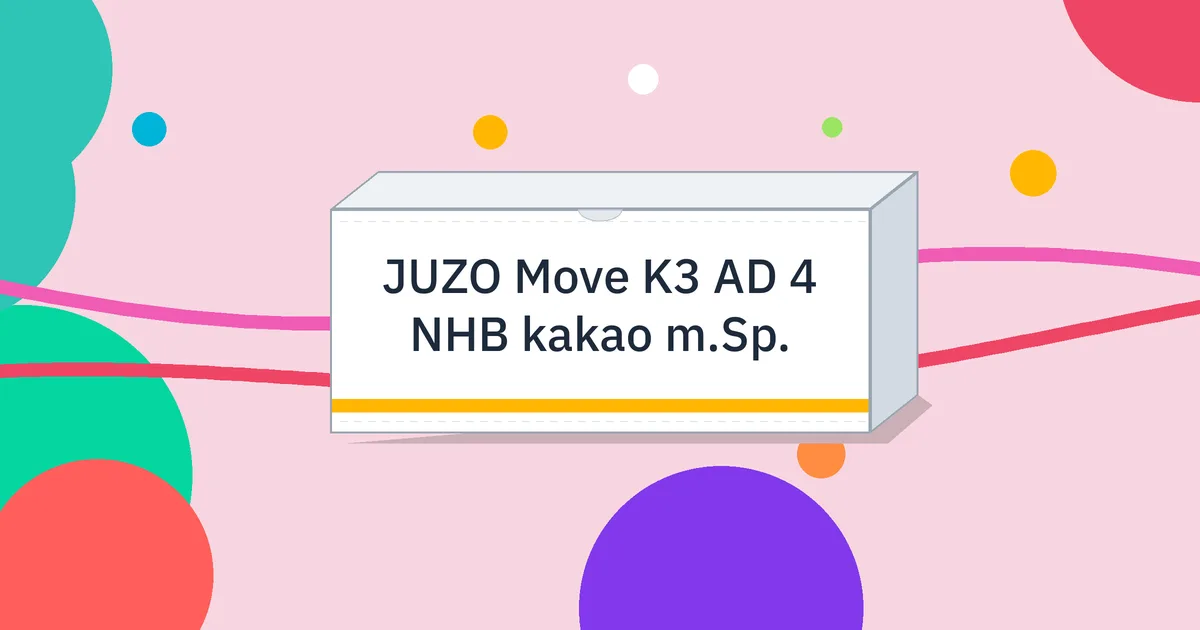 Symbolbild: Packung mit der Aufschrift JUZO Move K3 AD 4 NHB kakao m.Sp. (PZN 18570850) – Verfügbarkeit und Bezug in Apotheken in Frankfurt am Main