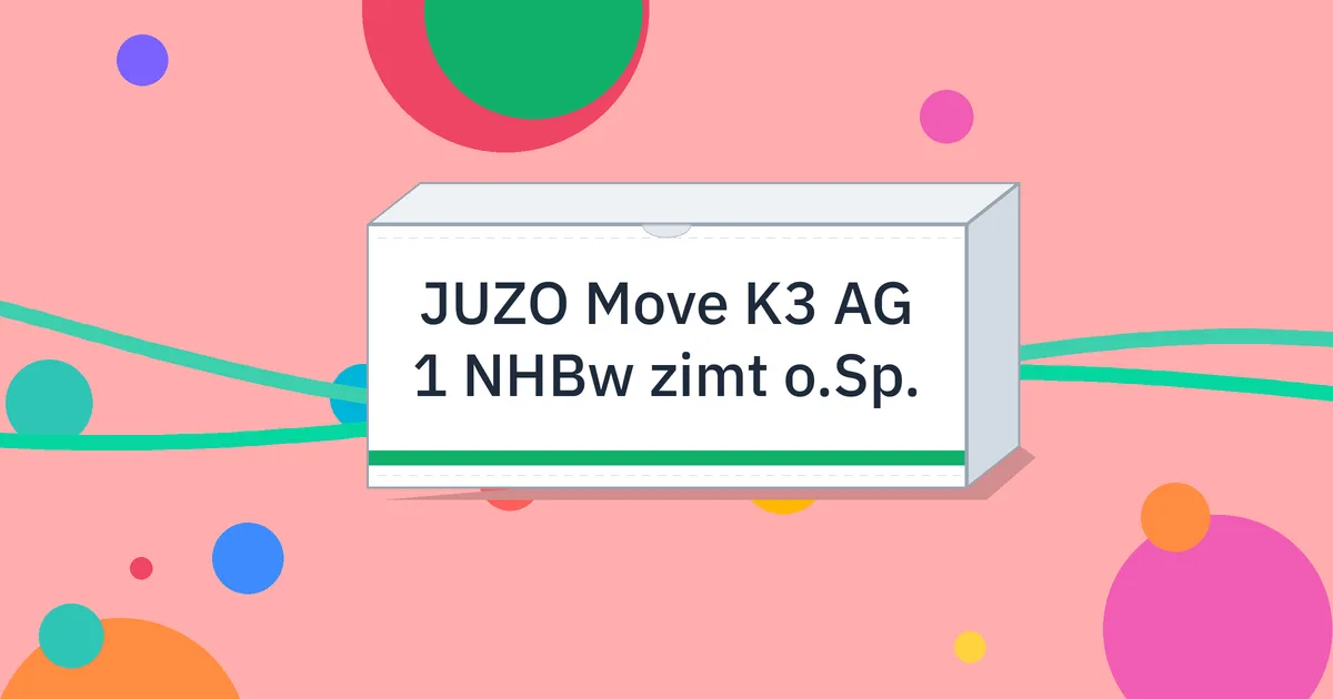 Symbolbild: Packung mit der Aufschrift JUZO Move K3 AG 1 NHBw zimt o.Sp. (PZN 18576485) – Verfügbarkeit und Bezug in Apotheken in Frankfurt am Main