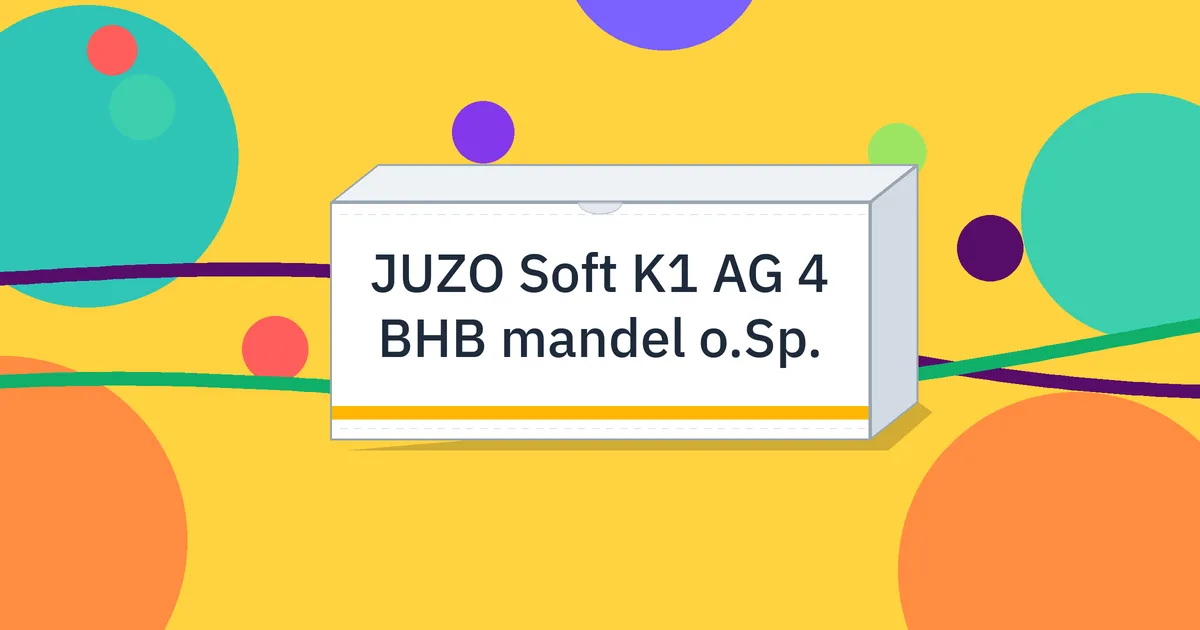 Symbolbild: Packung mit der Aufschrift JUZO Soft K1 AG 4 BHB mandel o.Sp. (PZN 14821717) – Verfügbarkeit und Bezug in Apotheken in Frankfurt am Main