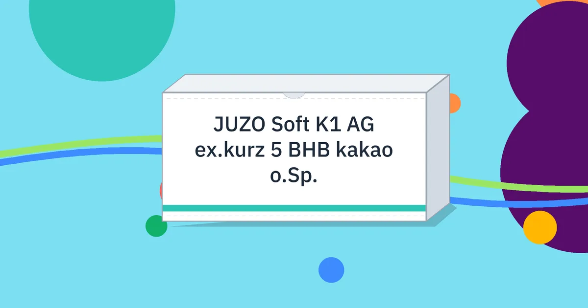 Symbolbild: Packung mit der Aufschrift JUZO Soft K1 AG ex.kurz 5 BHB kakao o.Sp. (PZN 14824526) – Verfügbarkeit und Bezug in Apotheken in Frankfurt am Main