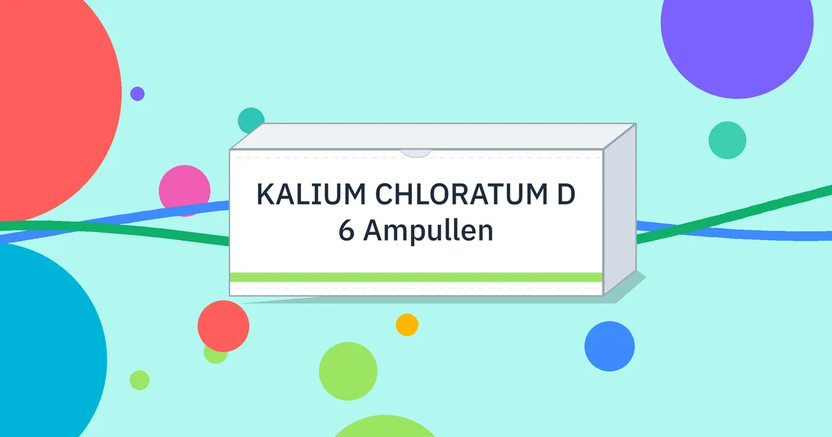 Symbolbild: Packung mit der Aufschrift KALIUM CHLORATUM D 6 Ampullen (PZN 11706714) – Verfügbarkeit und Bezug in Apotheken in Frankfurt am Main