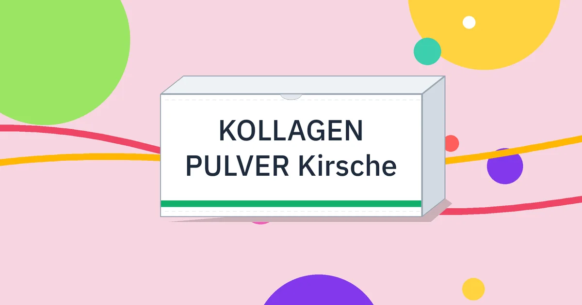 Symbolbild: Packung mit der Aufschrift KOLLAGEN PULVER Kirsche (PZN 20927354) – Verfügbarkeit und Bezug in Apotheken in Frankfurt am Main