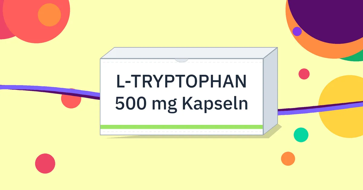 Symbolbild: Packung mit der Aufschrift L-TRYPTOPHAN 500 mg Kapseln (PZN 13835172) – Verfügbarkeit und Bezug in Apotheken in Frankfurt am Main
