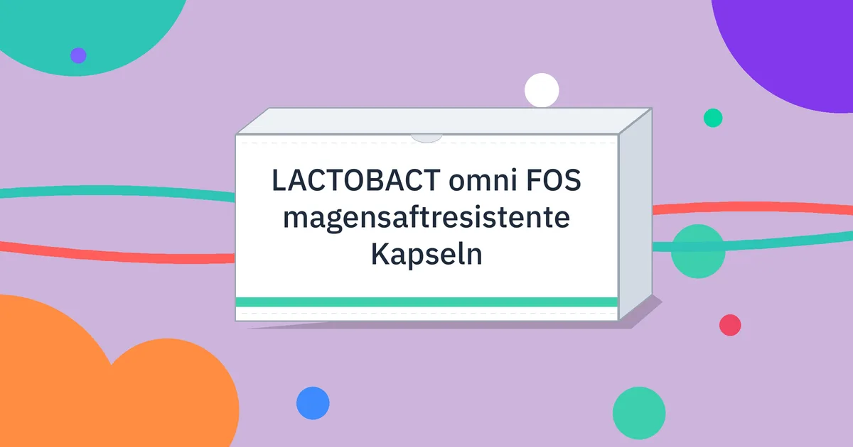 Symbolbild: Packung mit der Aufschrift LACTOBACT omni FOS magensaftresistente Kapseln (PZN 09668780) – Verfügbarkeit und Bezug in Apotheken in Frankfurt am Main