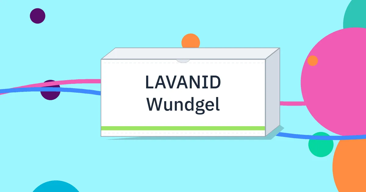 Symbolbild: Packung mit der Aufschrift LAVANID Wundgel (PZN 13909166) – Verfügbarkeit und Bezug in Apotheken in Frankfurt am Main