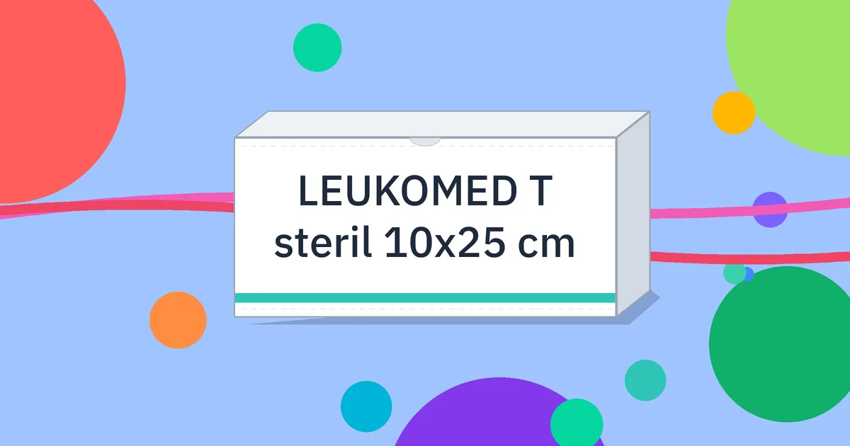 Symbolbild: Packung mit der Aufschrift LEUKOMED T steril 10x25 cm (PZN 05135354) – Verfügbarkeit und Bezug in Apotheken in Frankfurt am Main