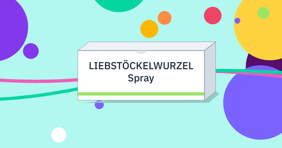 Symbolbild: Packung mit der Aufschrift LIEBSTÖCKELWURZEL Spray (PZN 11873814) – Verfügbarkeit und Bezug in Apotheken in Frankfurt am Main