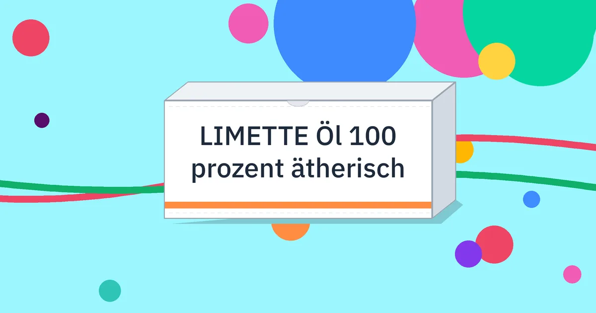 Symbolbild: Packung mit der Aufschrift LIMETTE Öl 100 prozent ätherisch (PZN 07616744) – Verfügbarkeit und Bezug in Apotheken in Frankfurt am Main