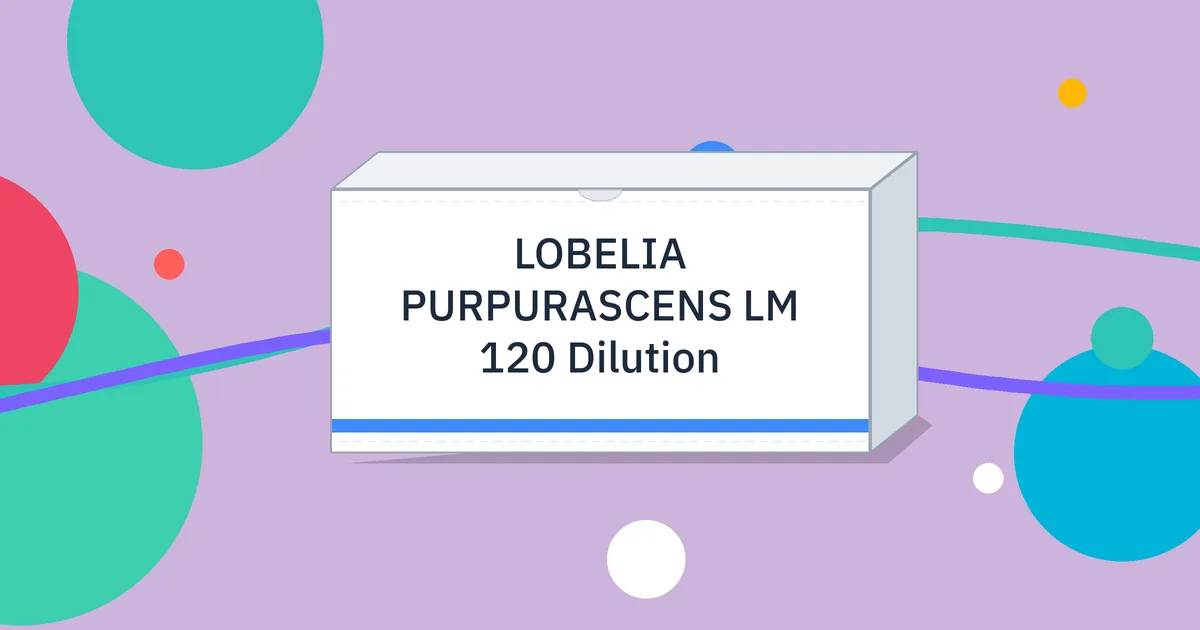 Symbolbild: Packung mit der Aufschrift LOBELIA PURPURASCENS LM 120 Dilution (PZN 13534619) – Verfügbarkeit und Bezug in Apotheken in Frankfurt am Main