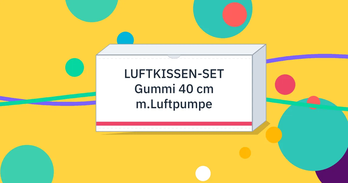Symbolbild: Packung mit der Aufschrift LUFTKISSEN-SET Gummi 40 cm m.Luftpumpe (PZN 00012173) – Verfügbarkeit und Bezug in Apotheken in Frankfurt am Main