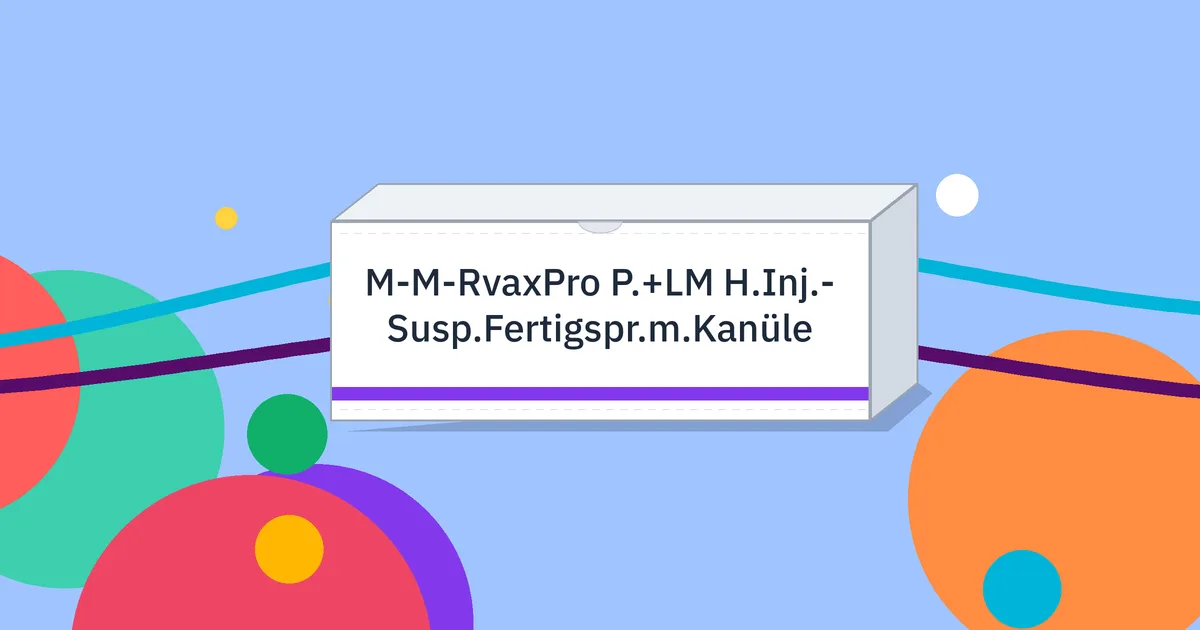 Symbolbild: Packung mit der Aufschrift M-M-RvaxPro P.+LM H.Inj.-Susp.Fertigspr.m.Kanüle (PZN 01674522) – Verfügbarkeit und Bezug in Apotheken in Frankfurt am Main