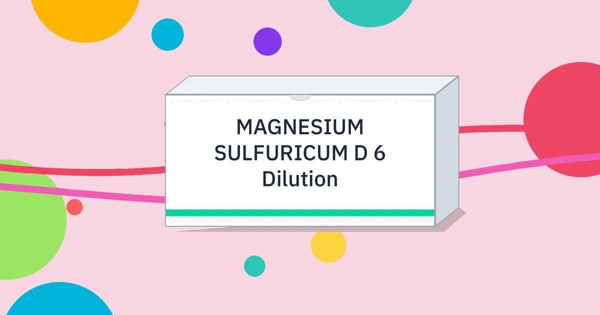 Symbolbild: Packung mit der Aufschrift MAGNESIUM SULFURICUM D 6 Dilution (PZN 00649108) – Verfügbarkeit und Bezug in Apotheken in Frankfurt am Main