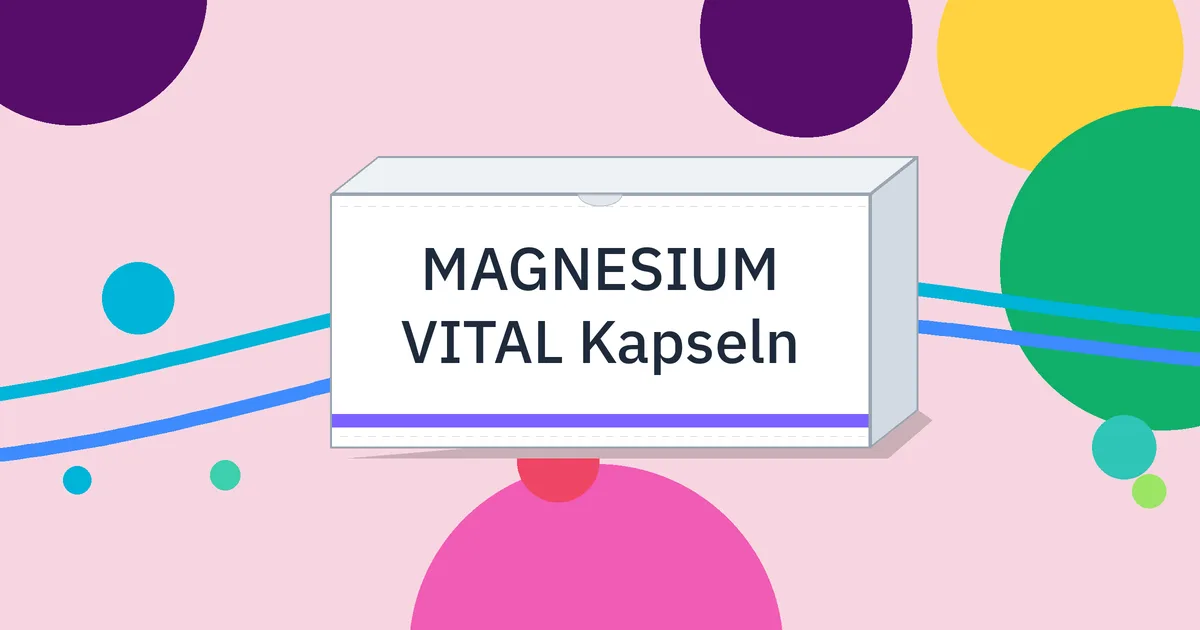 Symbolbild: Packung mit der Aufschrift MAGNESIUM VITAL Kapseln (PZN 19728595) – Verfügbarkeit und Bezug in Apotheken in Frankfurt am Main