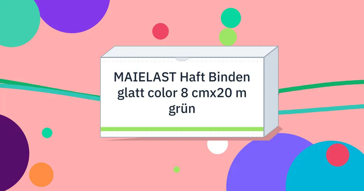 Symbolbild: Packung mit der Aufschrift MAIELAST Haft Binden glatt color 8 cmx20 m grün (PZN 00336378) – Verfügbarkeit und Bezug in Apotheken in Frankfurt am Main