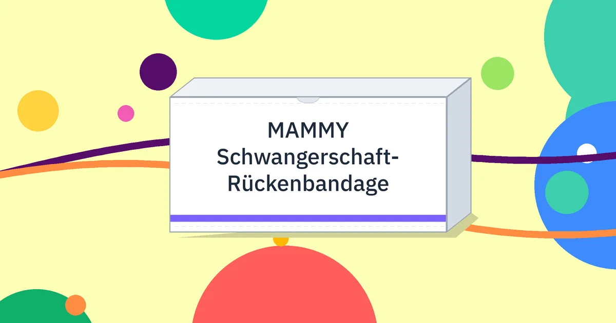 Symbolbild: Packung mit der Aufschrift MAMMY Schwangerschaft-Rückenbandage (PZN 19133318) – Verfügbarkeit und Bezug in Apotheken in Frankfurt am Main