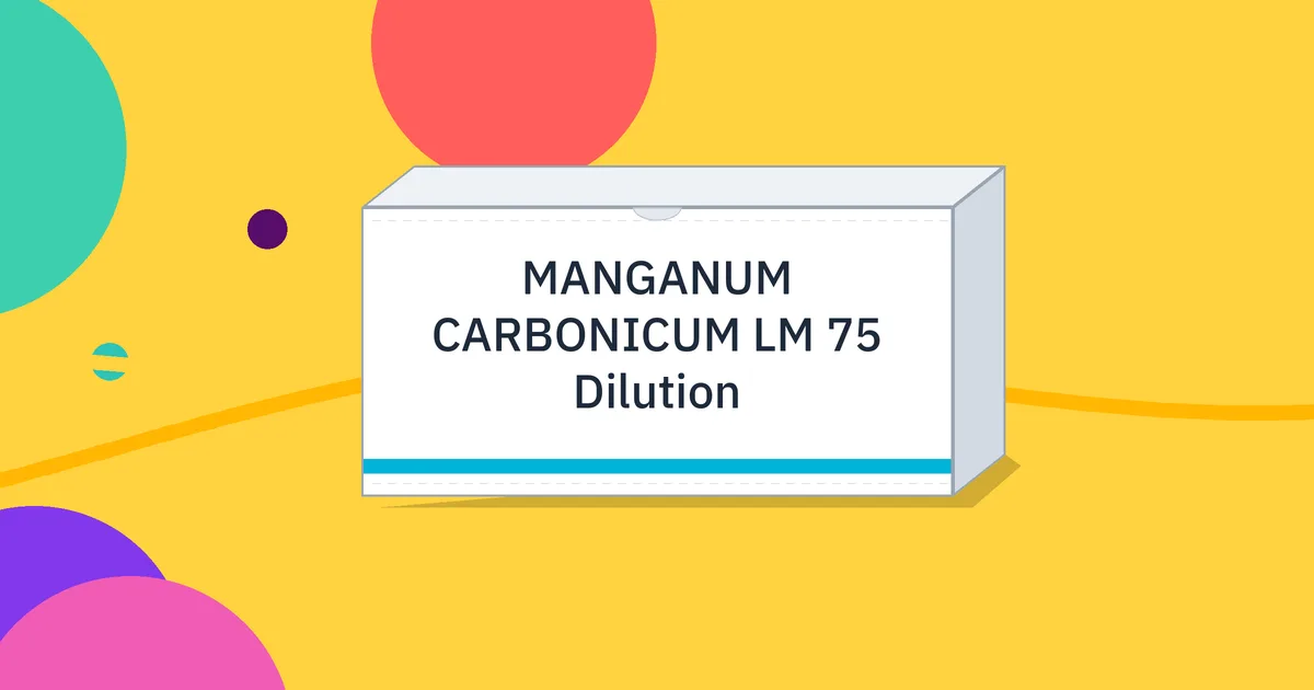 Symbolbild: Packung mit der Aufschrift MANGANUM CARBONICUM LM 75 Dilution (PZN 12943095) – Verfügbarkeit und Bezug in Apotheken in Frankfurt am Main