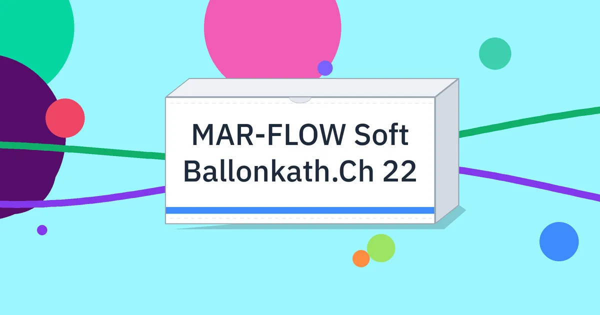 Symbolbild: Packung mit der Aufschrift MAR-FLOW Soft Ballonkath.Ch 22 (PZN 02394285) – Verfügbarkeit und Bezug in Apotheken in Frankfurt am Main