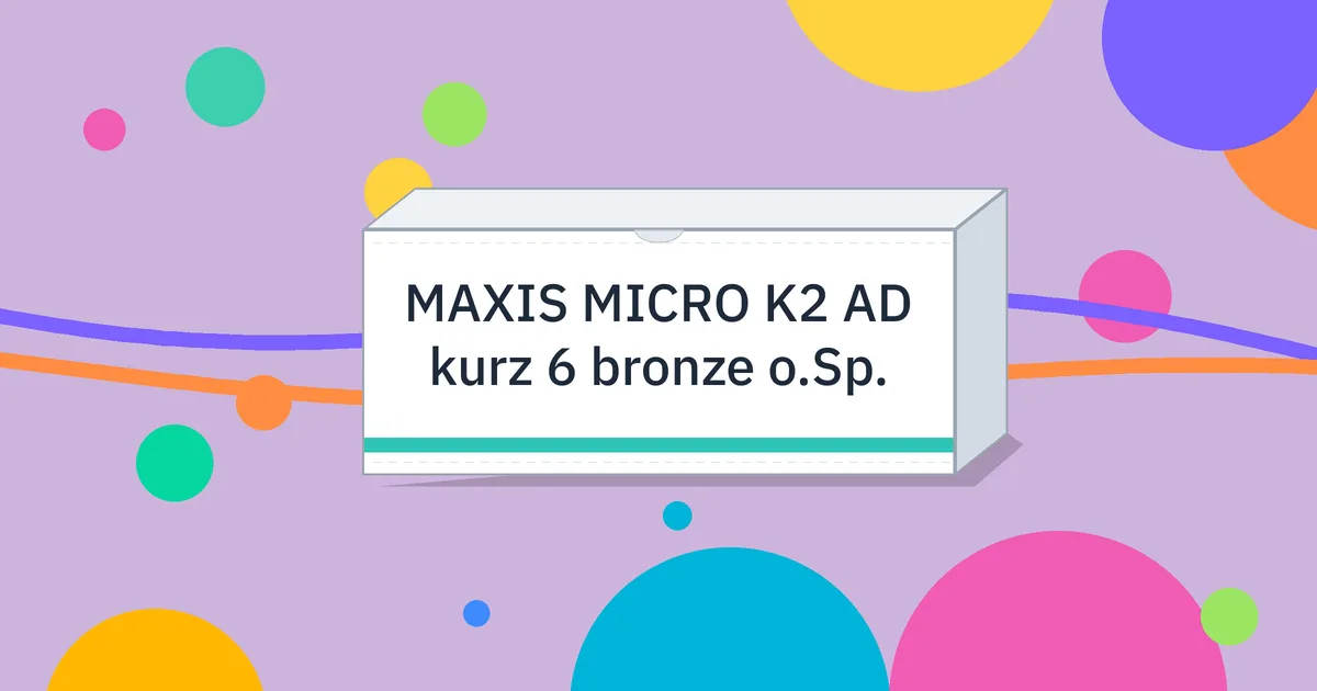 Symbolbild: Packung mit der Aufschrift MAXIS MICRO K2 AD kurz 6 bronze o.Sp. (PZN 17673571) – Verfügbarkeit und Bezug in Apotheken in Frankfurt am Main