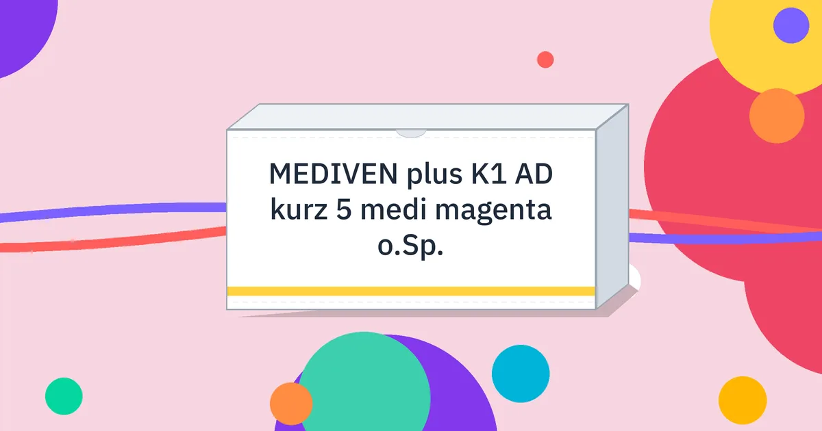 Symbolbild: Packung mit der Aufschrift MEDIVEN plus K1 AD kurz 5 medi magenta o.Sp. (PZN 15044368) – Verfügbarkeit und Bezug in Apotheken in Frankfurt am Main