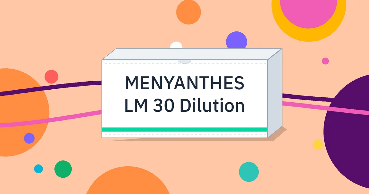 Symbolbild: Packung mit der Aufschrift MENYANTHES LM 30 Dilution (PZN 13605348) – Verfügbarkeit und Bezug in Apotheken in Frankfurt am Main