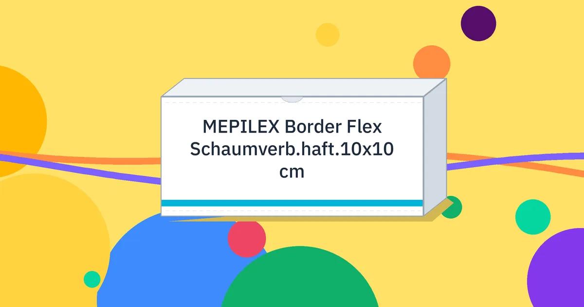 Symbolbild: Packung mit der Aufschrift MEPILEX Border Flex Schaumverb.haft.10x10 cm (PZN 17558870) – Verfügbarkeit und Bezug in Apotheken in Frankfurt am Main