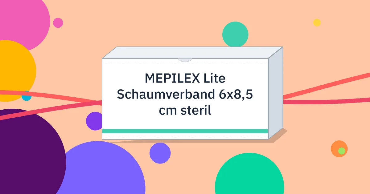 Symbolbild: Packung mit der Aufschrift MEPILEX Lite Schaumverband 6x8,5 cm steril (PZN 10995805) – Verfügbarkeit und Bezug in Apotheken in Frankfurt am Main