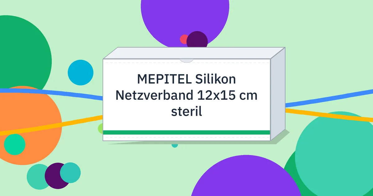 Symbolbild: Packung mit der Aufschrift MEPITEL Silikon Netzverband 12x15 cm steril (PZN 20726035) – Verfügbarkeit und Bezug in Apotheken in Frankfurt am Main