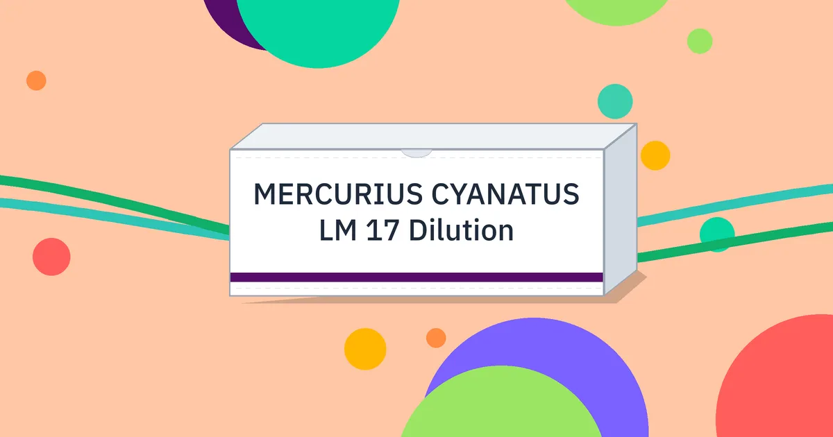Symbolbild: Packung mit der Aufschrift MERCURIUS CYANATUS LM 17 Dilution (PZN 12950913) – Verfügbarkeit und Bezug in Apotheken in Frankfurt am Main