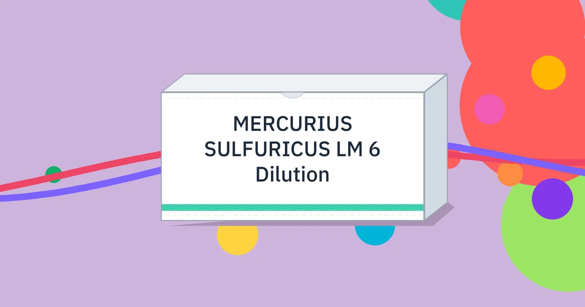Symbolbild: Packung mit der Aufschrift MERCURIUS SULFURICUS LM 6 Dilution (PZN 12954443) – Verfügbarkeit und Bezug in Apotheken in Frankfurt am Main