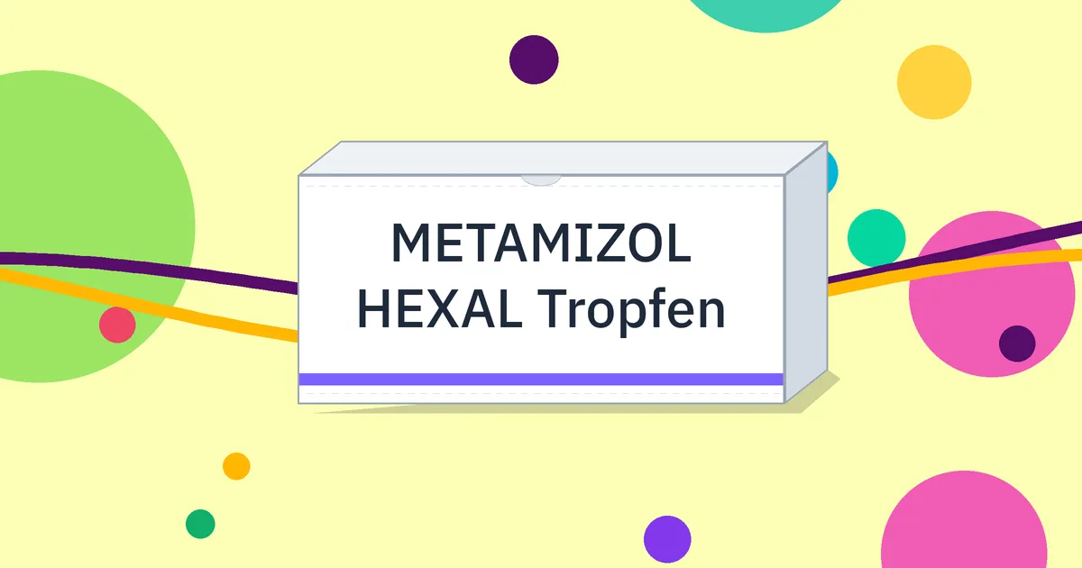 Symbolbild: Packung mit der Aufschrift METAMIZOL HEXAL Tropfen (PZN 00651275) – Verfügbarkeit und Bezug in Apotheken in Frankfurt am Main