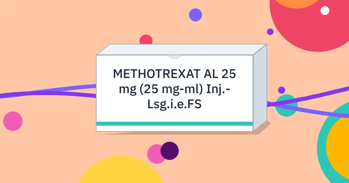 Symbolbild: Packung mit der Aufschrift METHOTREXAT AL 25 mg (25 mg-ml) Inj.-Lsg.i.e.FS (PZN 18725301) – Verfügbarkeit und Bezug in Apotheken in Frankfurt am Main