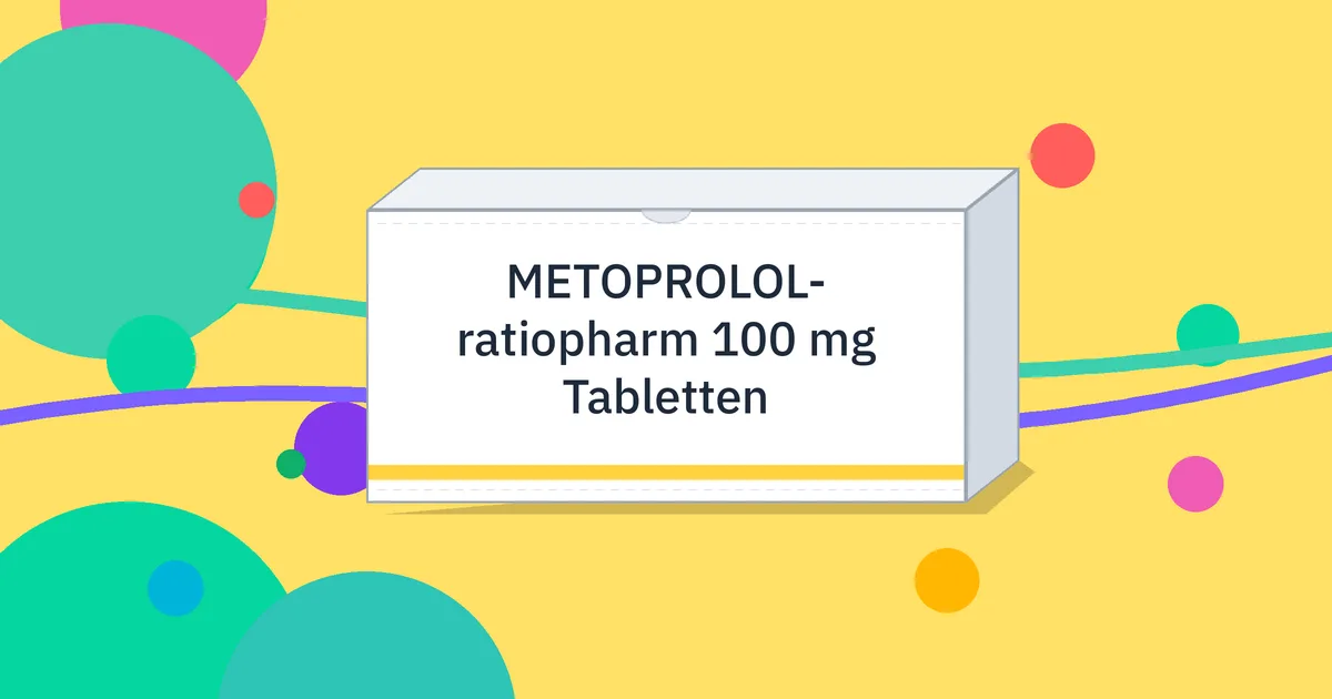 Symbolbild: Packung mit der Aufschrift METOPROLOL-ratiopharm 100 mg Tabletten (PZN 03953516) – Verfügbarkeit und Bezug in Apotheken in Frankfurt am Main